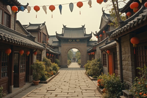 Various Medieval Chinese Town | image created by Whimsical Artist ...