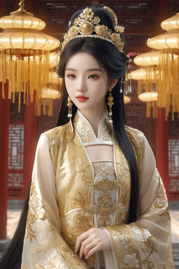 Chinese Princess - Gold Outfit | image created by Whimsical Artist ...