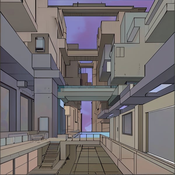 sakaba,Sci-fi ,metal steel bui | image created by FelixClement77 ...