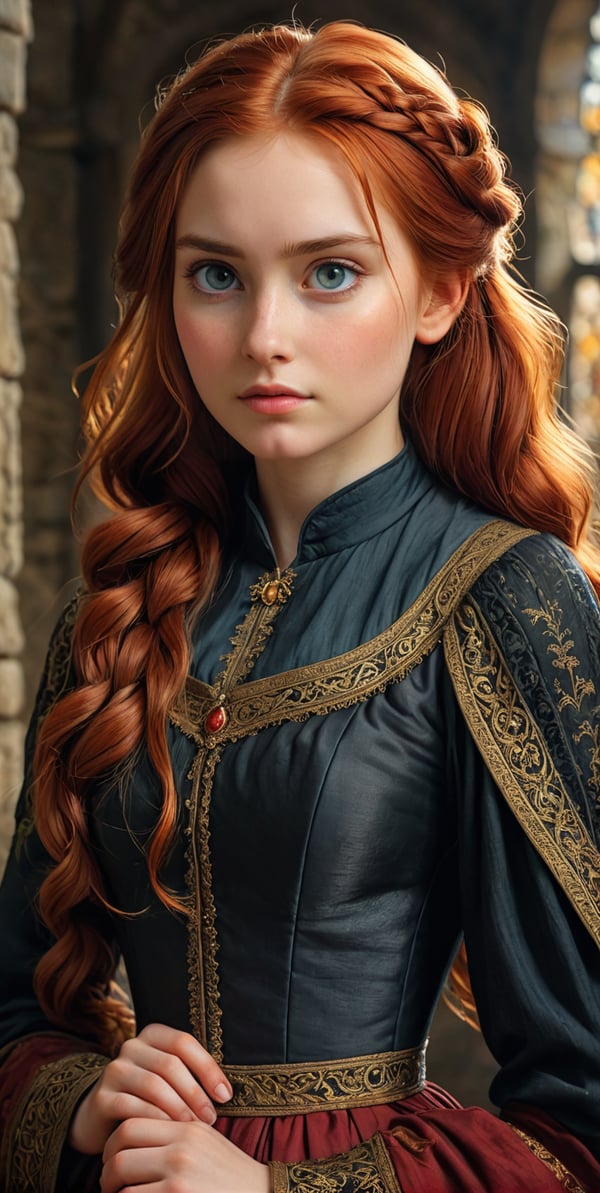 Red hair Princess | image created by Usero-z | Tensor.Art
