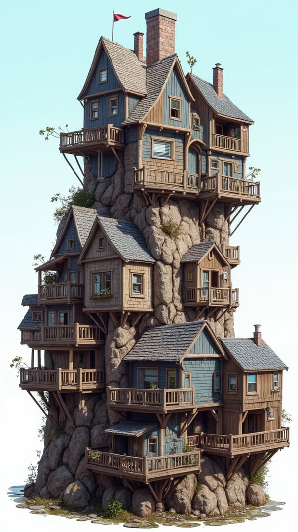 a tall house on top of a steep | image created by user ...