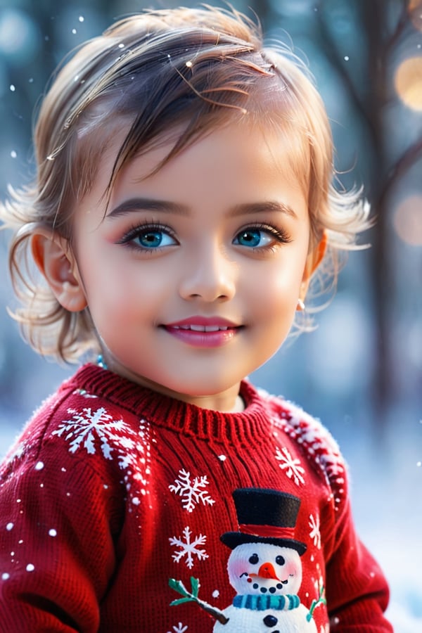winter, cute and adorable chil | image created by Freak_Idol | Tensor.Art