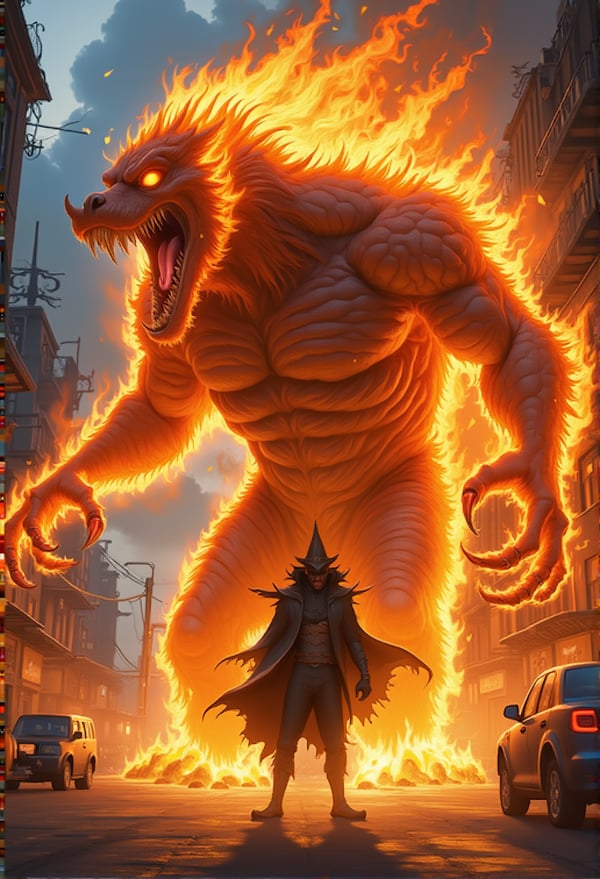 fire monster summoned [1:4] | image created by EclipseKww | Tensor.Art