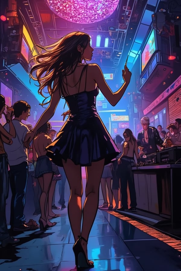 girl at a club (1/10) | image created by EclipseKww | Tensor.Art
