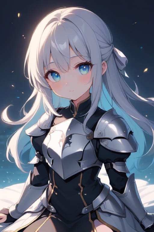 A cute girl knight, sitting,Ey | image created by 七瀬丸 | Tensor.Art
