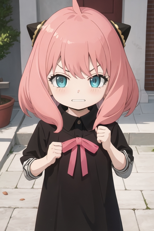 Anya smiling | image created by Fomexars | Tensor.Art