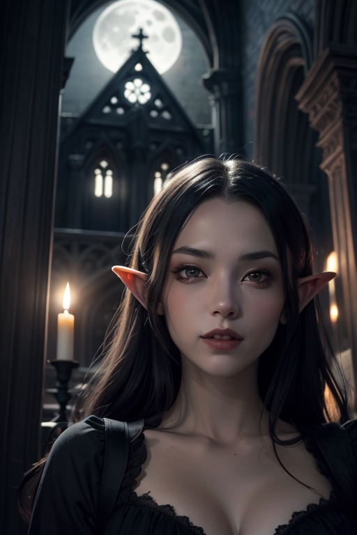 A female vampire in a highly d | image created by Fantasiekunst69 ...