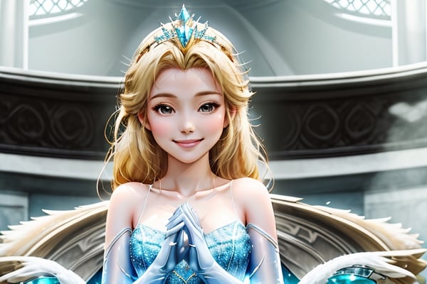 Princess Elsa is bathing in th | image created by cf | Tensor.Art