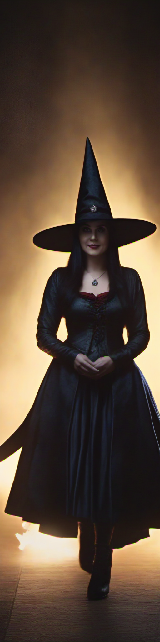 Prompt: an evil witch, smiling | image created by user ...