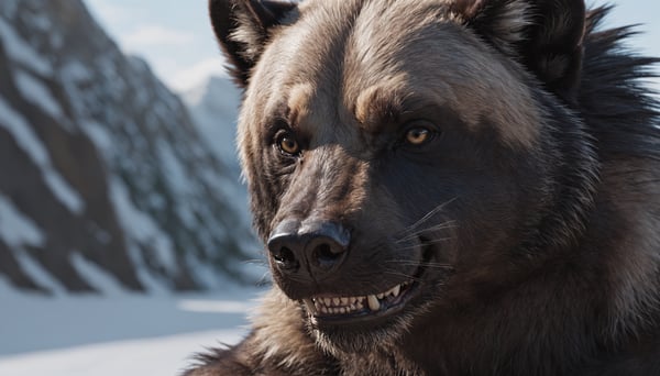 Some close up wolverine faces | image created by Wuffie | Tensor.Art