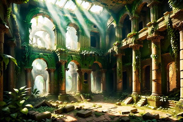 ancient hall, Ancient walls ar | image created by PaiMiko | Tensor.Art