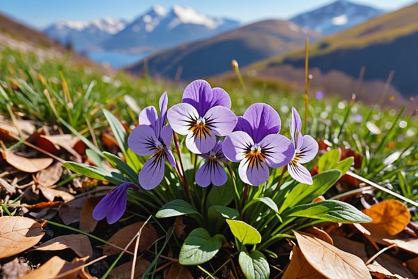 Spring is coming.(Viola mandsh | image created by Aiartmanager | Tensor.Art