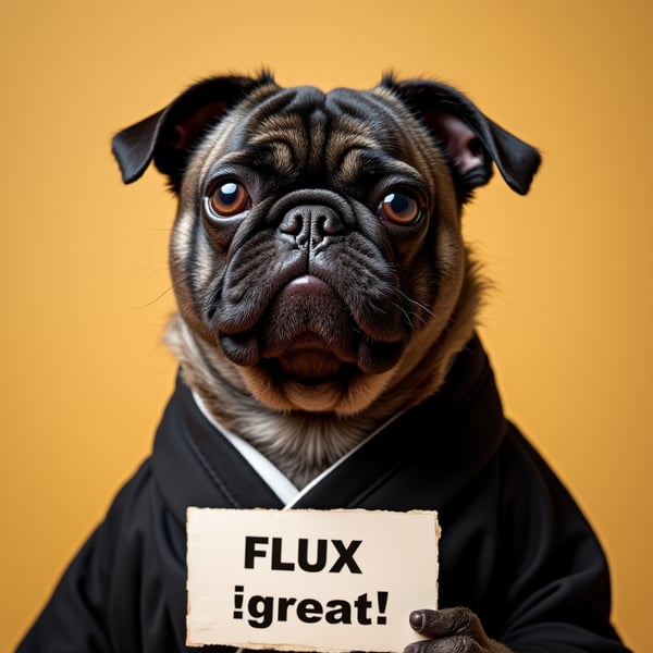Pug kung fu master | image created by C_scanft | Tensor.Art