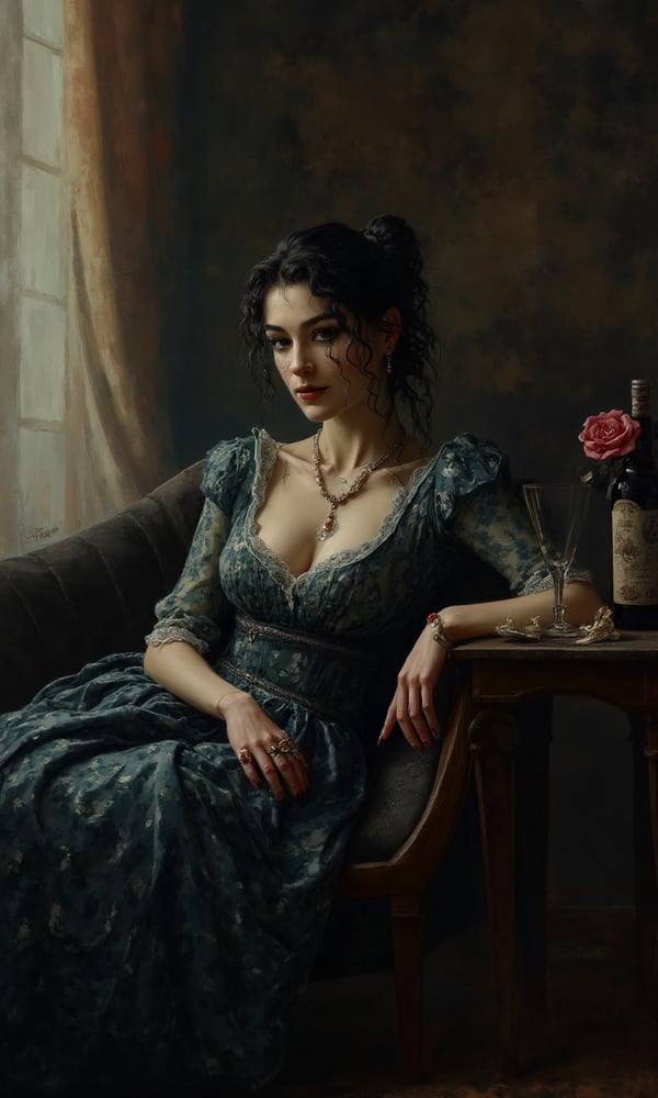 In a dimly lit palace room, a | image created by user_Pejotl2607 ...