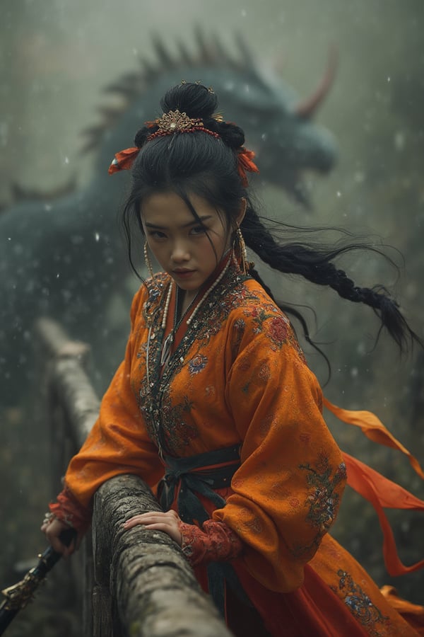 A photograph of a wuxia fantas | image created by user_Pejotl2607 ...