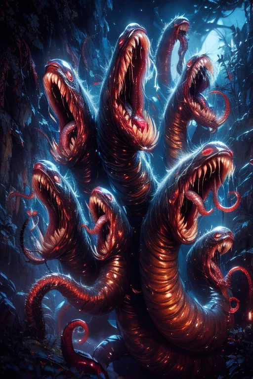 3-81 A swarm of cosmic leech l | image created by ghostwolfone | Tensor.Art
