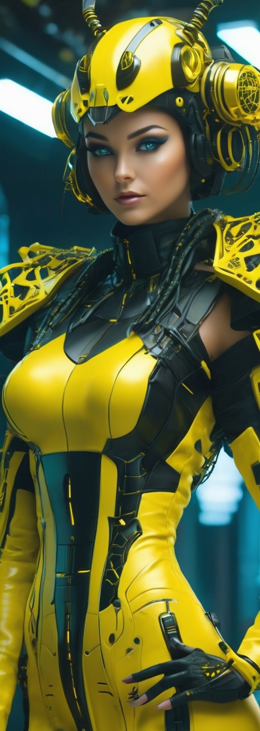 a woman dressed is a yellow an | image created by user ...