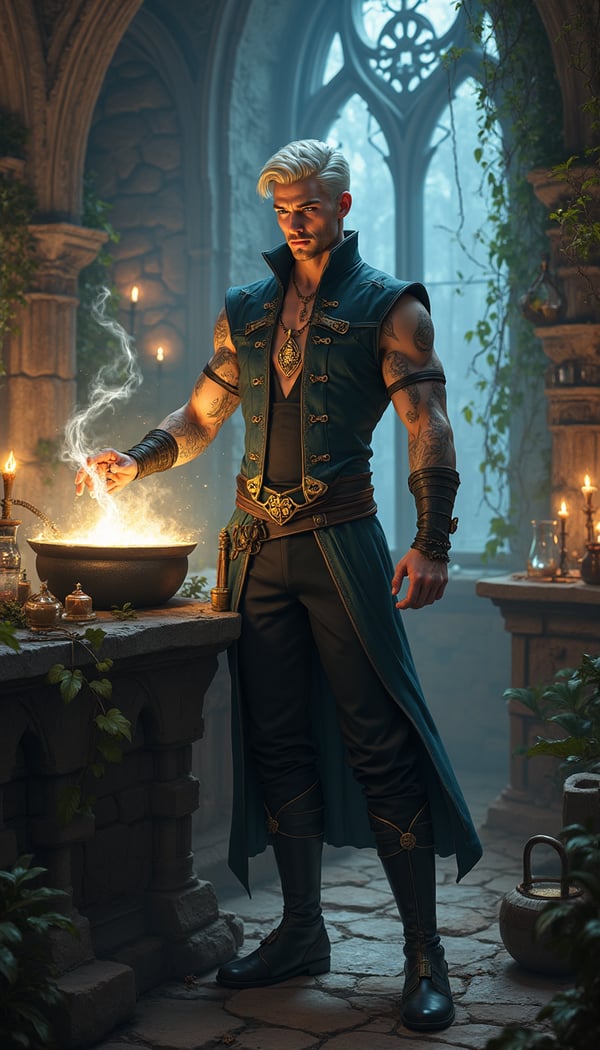 Dojon the wizard practicing hi | image created by digiart | Tensor.Art
