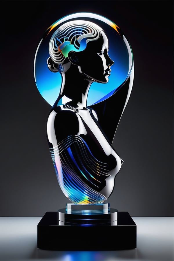 glass sculpture, full body, g | image created by carlos | Tensor.Art