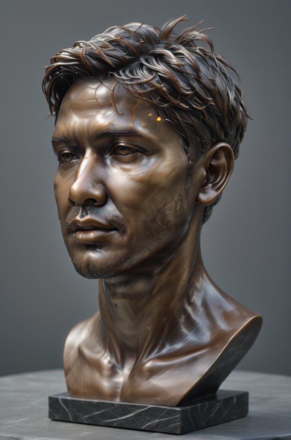 Realistic bust of guy statue b | image created by user ...
