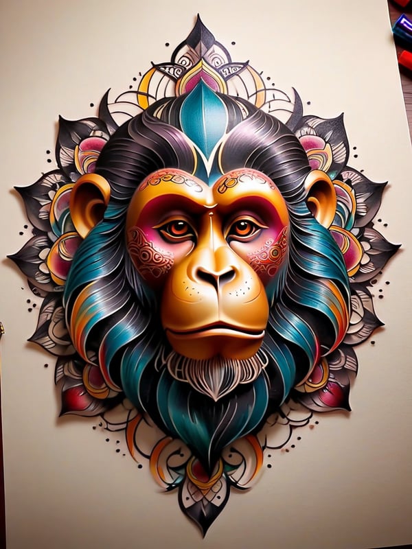 Zentangle, Mandala, Tangle, Ta | image created by J-Erele | Tensor.Art