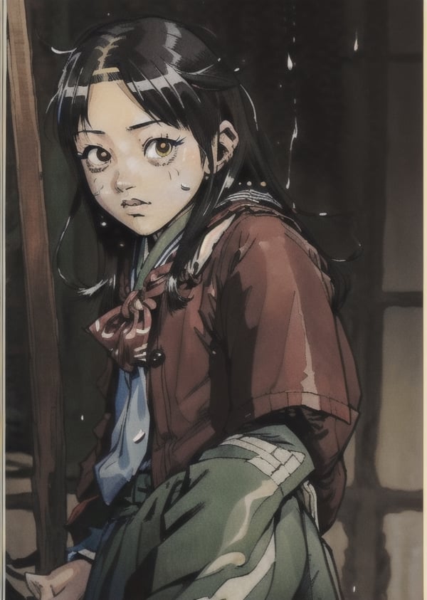 (style of Suehiro Maruo, Shōjo | image created by whoareyou | Tensor.Art