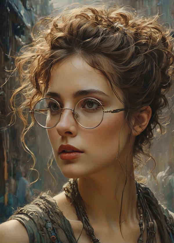 Stylized, messy hair, artistic | image created by justme | Tensor.Art