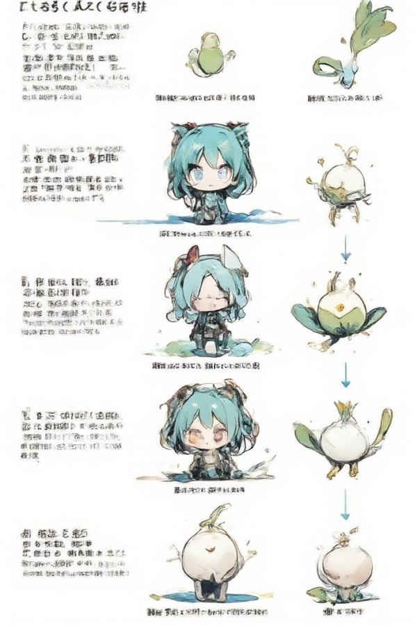 A cute anime-style life cycl | image created by KEI | Tensor.Art