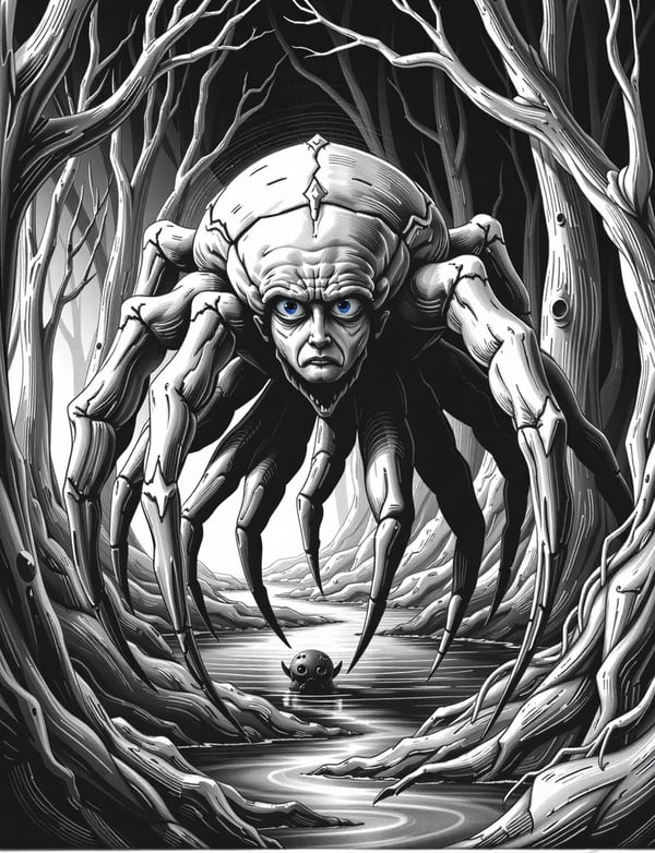 Koh the Face Stealer, a centip | image created by Crystalballmech ...