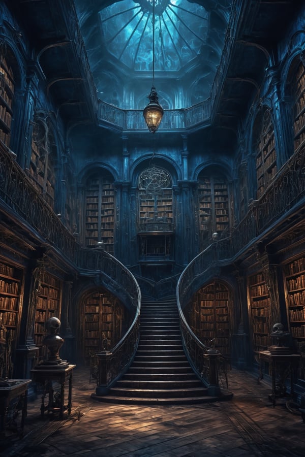 Spooky Library 10 | image created by Schelo | Tensor.Art