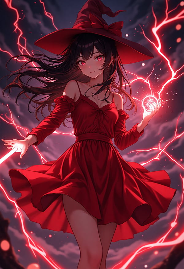 lightning witch | image created by No.27 | Tensor.Art
