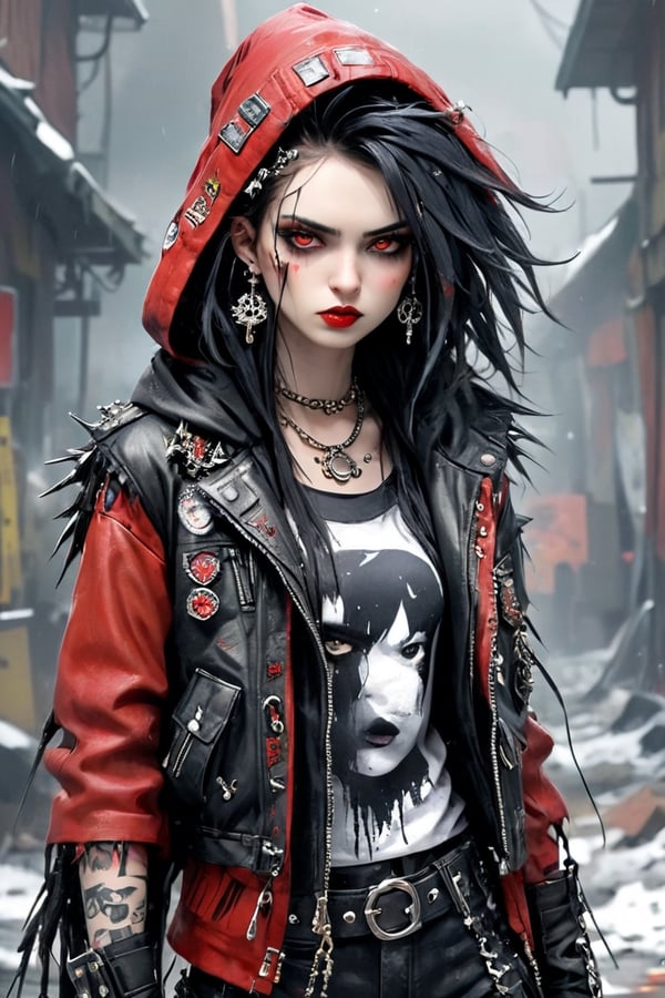 A punk rock version of Snow Wh | image created by LeThAiVN | Tensor.Art