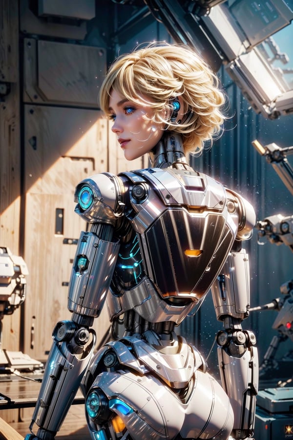 Blond hair robot girl test | image created by アロマ＠Android-Mania ...