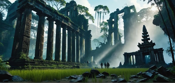 Post-apocalyptic city ruins, a | image created by user ...