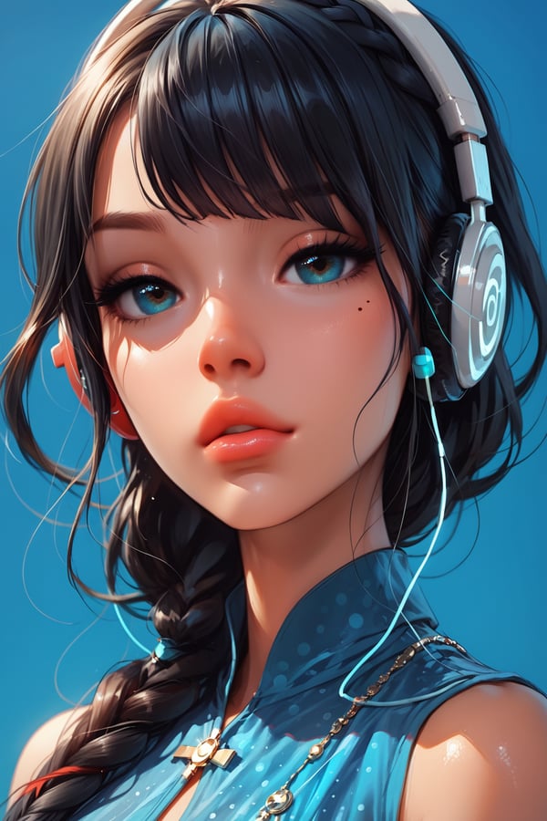 Blue Girl | image created by OrionSincoat | Tensor.Art
