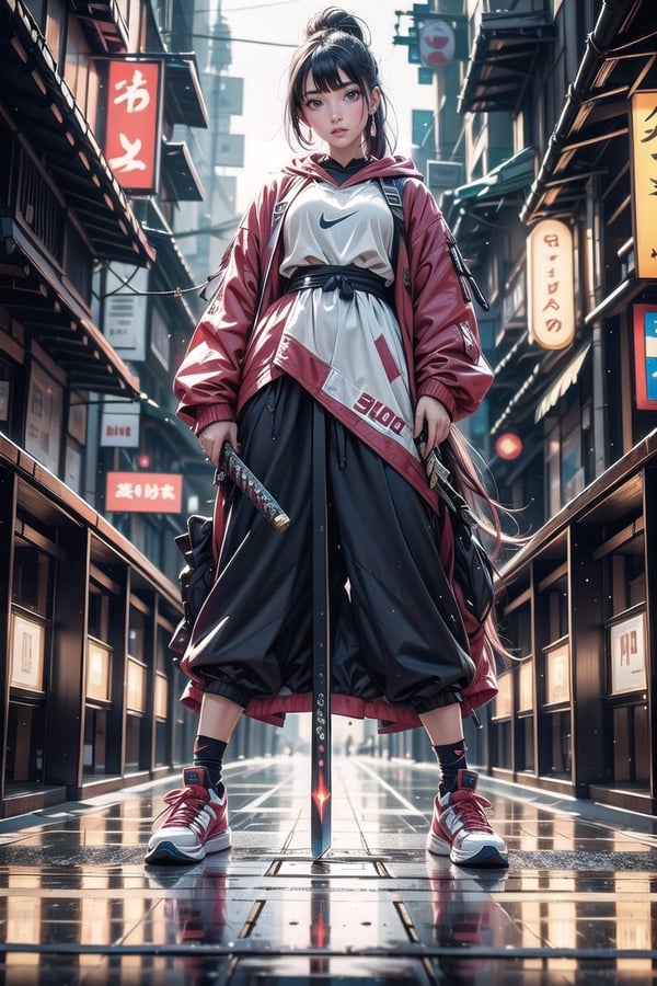 cool girl with a sword | image created by Don_zax117 | Tensor.Art