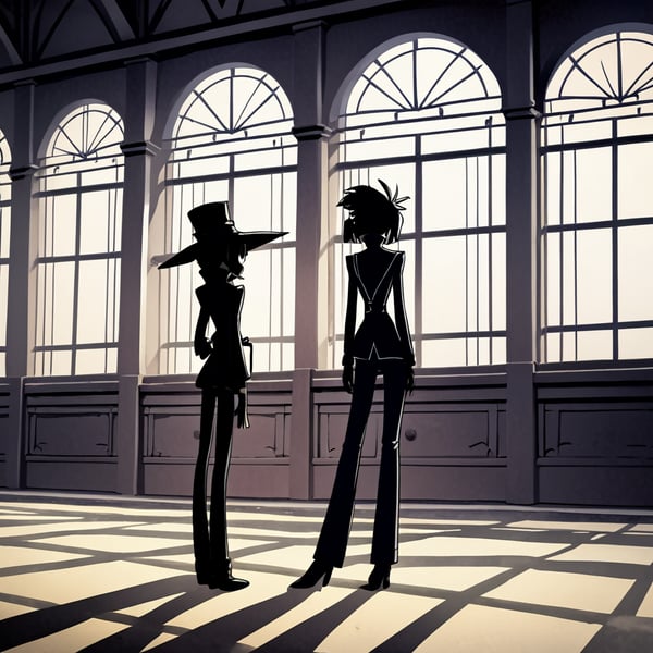 shadow person, female, black s | image created by N30N☣ | Tensor.Art