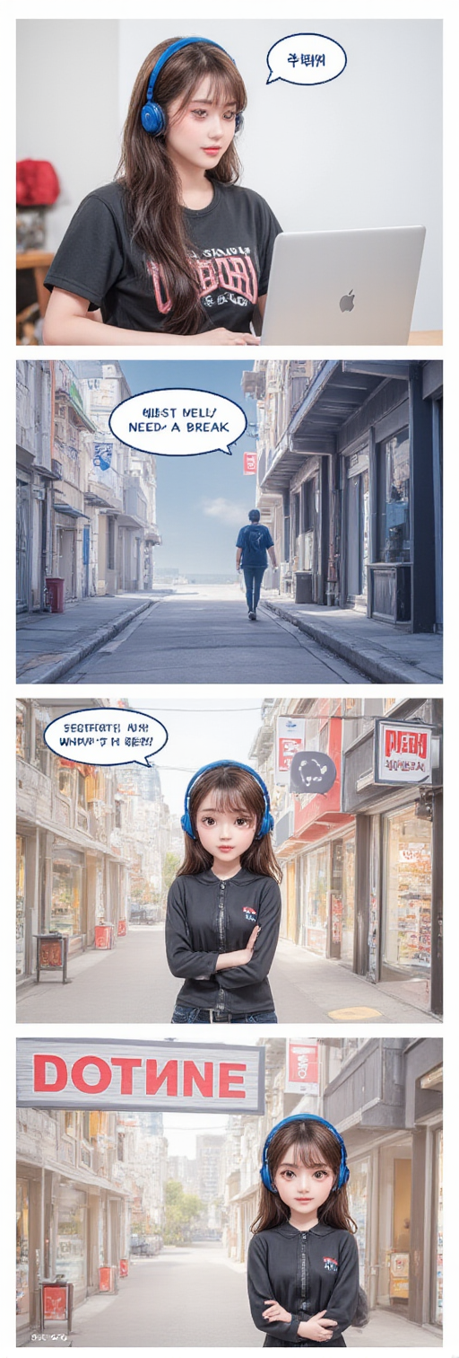 Here’s a 4-panel comic prompt | image created by beodibeodi | Tensor.Art
