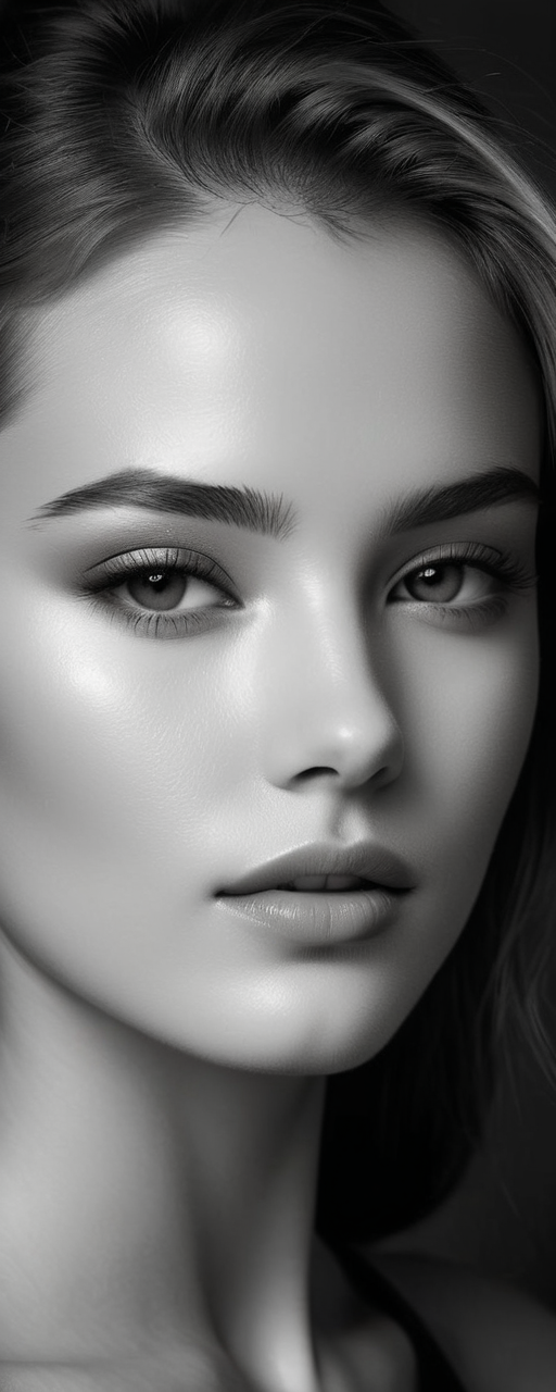 Black and White faces - 10 pic | image created by Nodorbur | Tensor.Art