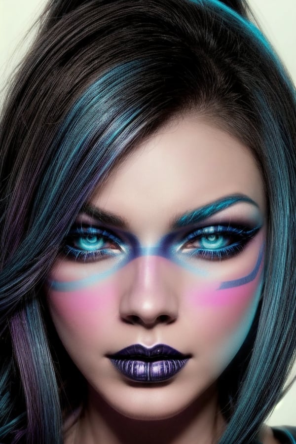 Hypnotic closeup face portrait | image created by user ...