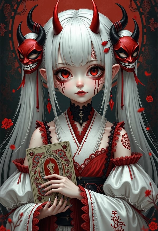 In the Cards Anime Style. Insp | image created by DariaVerse | Tensor.Art