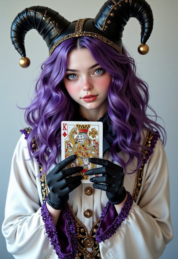 Harlequin, Jester, Joker. Insp | image created by DariaVerse | Tensor.Art