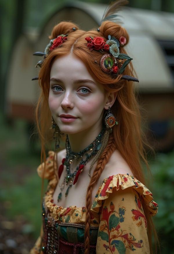 Romani Gypsy Portraits | image created by DariaVerse | Tensor.Art