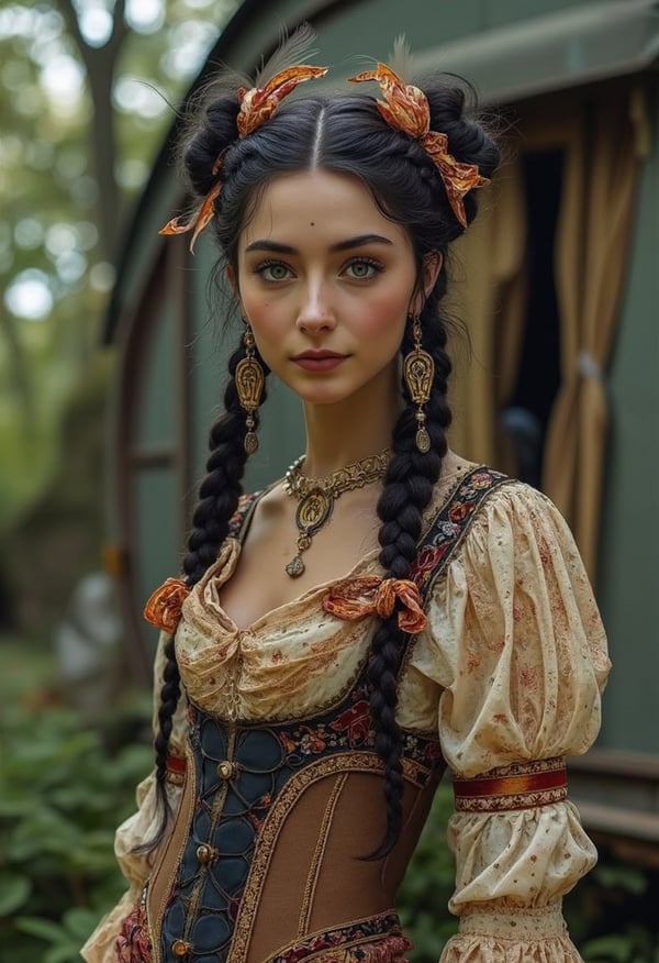 Romani Gypsy Portraits | image created by DariaVerse | Tensor.Art