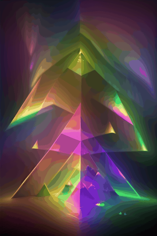 Rainbow pyramid animation | image created by StrawberryPuding | Tensor.Art