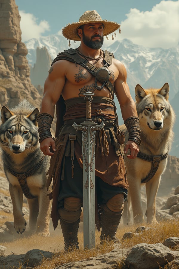 A majestic warrior stands conf | image created by ANIMOTIME _zero ...