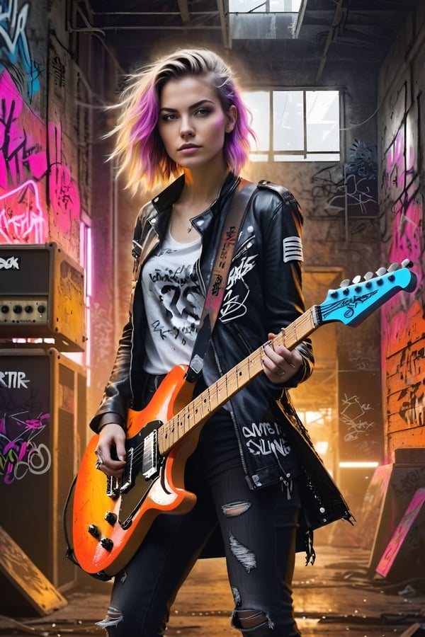 Rock Lady | image created by VisionBlue | Tensor.Art