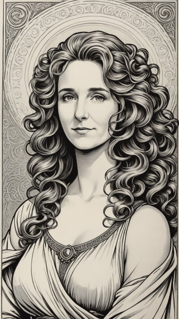 Goddess Hebe classic sketches | image created by VisionBlue | Tensor.Art