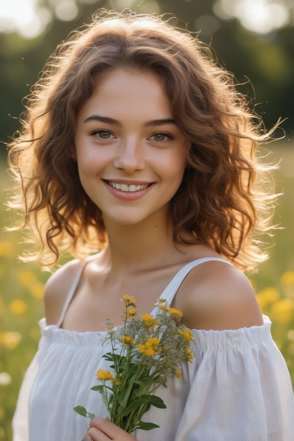 A bright-eyed 17-year-old girl | image created by Poller | Tensor.Art