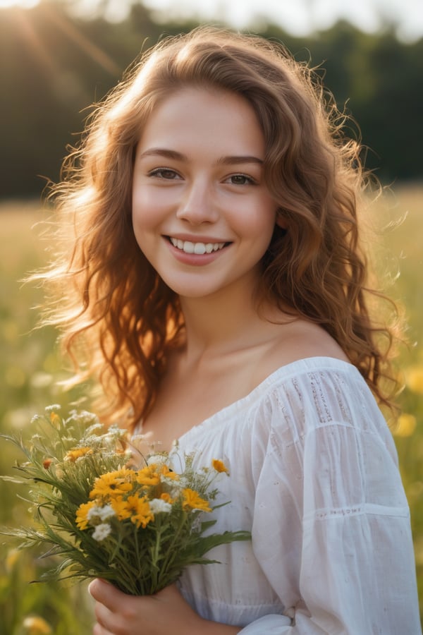 A bright-eyed 17-year-old girl | image created by Poller | Tensor.Art